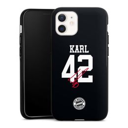 DeinDesign iPhone 12 Handy Silikon H&uuml;lle Case schwarz Handyh&uuml;lle Merchandise Fc Bayern M&uuml;nchen Lennart Karl