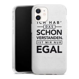 DeinDesign iPhone 12 Handy Silikon H&uuml;lle Case transparent Handyh&uuml;lle Spruch Sayings Statement Silikon Case