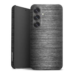 DeinDesign Galaxy S25 Handy Premium Case Smartphone Handyh&uuml;lle Schutzh&uuml;lle matt Anthracite Metallic Look Metal Premium Case