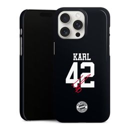 DeinDesign iPhone 15 Pro Max Handy Premium Case Smartphone Handyh&uuml;lle Schutzh&uuml;lle gl&auml;nzend Merchandise Fc Bayern M&uuml;nchen Lennart Karl Premium Case