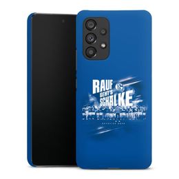 DeinDesign Galaxy A53 5G Handy Premium Case Smartphone Handyh&uuml;lle Schutzh&uuml;lle matt Official Licensed Product Ascent Fc Schalke 04 Premium Case