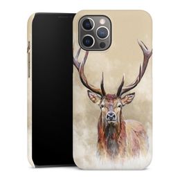 DeinDesign iPhone 12 Pro Max Handy Premium Case Smartphone Handyh&uuml;lle Schutzh&uuml;lle matt Animal Look Deer Reindeer Premium Case