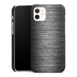 DeinDesign iPhone 12 mini Handy Premium Case Smartphone Handyh&uuml;lle Schutzh&uuml;lle gl&auml;nzend Anthracite Metallic Look Metal Premium Case