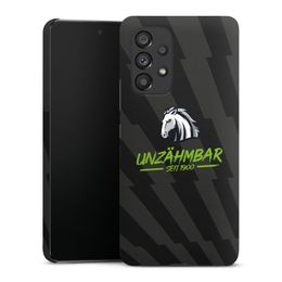 DeinDesign Galaxy A53 5G Handy Premium Case Smartphone Handyh&uuml;lle Schutzh&uuml;lle gl&auml;nzend Horse Official Licensed Product Borussia M&ouml;nchengladbach Premium Case
