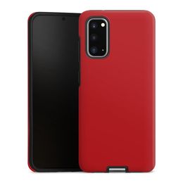DeinDesign Galaxy S20 Handy Panzer Handyh&uuml;lle robuste Outdoor H&uuml;lle Schutzh&uuml;lle matt Unicoloured Colour Red Tough Case
