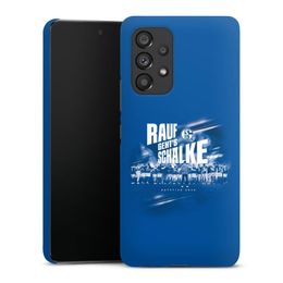 DeinDesign Galaxy A53 5G Handy Premium Case Smartphone Handyh&uuml;lle Schutzh&uuml;lle gl&auml;nzend Official Licensed Product Ascent Fc Schalke 04 Premium Case