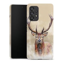 DeinDesign Galaxy A53 5G Handy Premium Case Smartphone Handyh&uuml;lle Schutzh&uuml;lle gl&auml;nzend Deer Reindeer Animal Look Premium Case