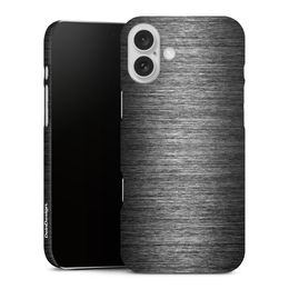 DeinDesign iPhone 16 Plus Handy Premium Case Smartphone Handyh&uuml;lle Schutzh&uuml;lle matt Anthracite Metallic Look Metal Premium Case