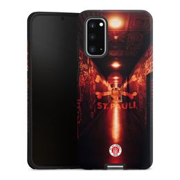DeinDesign Galaxy S20 Handy Panzer Handyh&uuml;lle robuste Outdoor H&uuml;lle Schutzh&uuml;lle matt Fc St. Pauli Official Licensed Product Tough Case