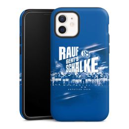 DeinDesign iPhone 12 Handy Panzer Handyh&uuml;lle robuste Outdoor H&uuml;lle Schutzh&uuml;lle matt Official Licensed Product Ascent Fc Schalke 04 Tough Case