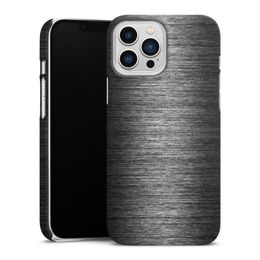 DeinDesign iPhone 13 Pro Max Handy Premium Case Smartphone Handyh&uuml;lle Schutzh&uuml;lle matt Anthracite Metallic Look Metal Premium Case