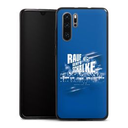 DeinDesign Huawei P30 Pro Handy Silikon H&uuml;lle Case schwarz Handyh&uuml;lle Official Licensed Product Ascent Fc Schalke 04