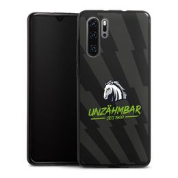 DeinDesign Huawei P30 Pro Handy Silikon H&uuml;lle Case schwarz Handyh&uuml;lle Horse Borussia M&ouml;nchengladbach Official Licensed Product