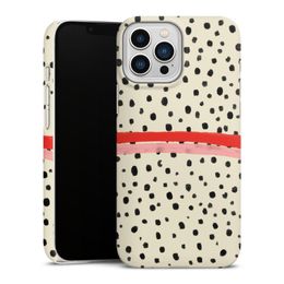DeinDesign iPhone 13 Pro Max Handy Premium Case Smartphone Handyh&uuml;lle Schutzh&uuml;lle matt Stripes Points Kunst Premium Case