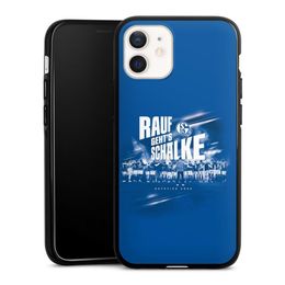 DeinDesign iPhone 12 mini Handy Silikon H&uuml;lle Case schwarz Handyh&uuml;lle Official Licensed Product Ascent Fc Schalke 04