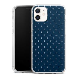 DeinDesign iPhone 12 mini Handy Silikon H&uuml;lle Case transparent Handyh&uuml;lle Muster Sail Anchor Silikon Case