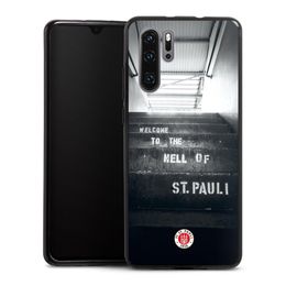 DeinDesign Huawei P30 Pro Handy Silikon H&uuml;lle Case schwarz Handyh&uuml;lle Fc St. Pauli Official Licensed Product Merchandise