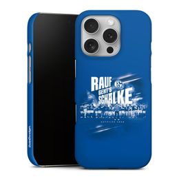 DeinDesign iPhone 16 Pro Handy Premium Case Smartphone Handyh&uuml;lle Schutzh&uuml;lle matt Official Licensed Product Ascent Fc Schalke 04 Premium Case
