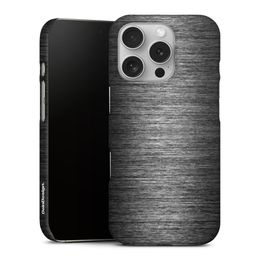 DeinDesign iPhone 16 Pro Handy Premium Case Smartphone Handyh&uuml;lle Schutzh&uuml;lle matt Anthracite Metallic Look Metal Premium Case