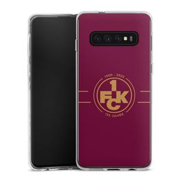 DeinDesign Galaxy S10 Plus Handy Silikon H&uuml;lle Case transparent Handyh&uuml;lle 1. Fc Kaiserslautern Official Licensed Product 125 Jahre Silikon Case
