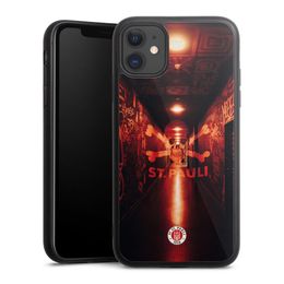 DeinDesign iPhone 11 Handy Gallery Case Handyh&uuml;lle 9H Geh&auml;rtetes Glas R&uuml;ckseite H&uuml;lle Official Licensed Product Fc St. Pauli Gallery Case