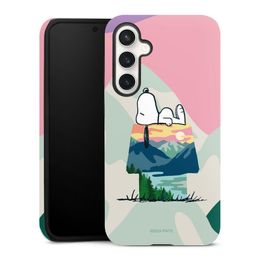 DeinDesign Galaxy S23 FE Handy Panzer Handyh&uuml;lle robuste Outdoor H&uuml;lle Schutzh&uuml;lle gl&auml;nzend Official Licensed Product Peanuts Snoopy Tough Case