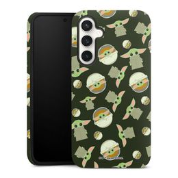 DeinDesign Galaxy S23 FE Handy Panzer Handyh&uuml;lle robuste Outdoor H&uuml;lle Schutzh&uuml;lle gl&auml;nzend Official Licensed Product Star Wars Muster Baby Yoda Tough Case