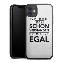 DeinDesign iPhone 11 Handy Gallery Case Handyh&uuml;lle 9H Geh&auml;rtetes Glas R&uuml;ckseite H&uuml;lle Spruch Sayings Statement Gallery Case