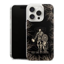 DeinDesign iPhone 15 Pro Handy Silikon H&uuml;lle Case transparent Handyh&uuml;lle Wikinger Vikings Tv Show Designs Silikon Case