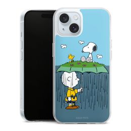 DeinDesign iPhone 15 Handy Silikon H&uuml;lle Case transparent Handyh&uuml;lle Peanuts Children Snoopy Silikon Case