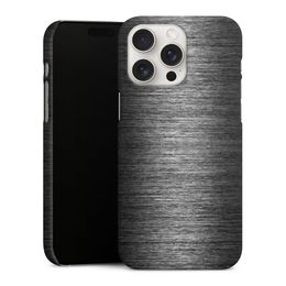 DeinDesign iPhone 15 Pro Max Handy Premium Case Smartphone Handyh&uuml;lle Schutzh&uuml;lle matt Anthracite Metallic Look Metal Premium Case
