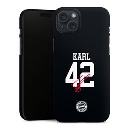 DeinDesign iPhone 15 Plus Handy Premium Case Smartphone Handyh&uuml;lle Schutzh&uuml;lle matt Merchandise Fc Bayern M&uuml;nchen Lennart Karl Premium Case