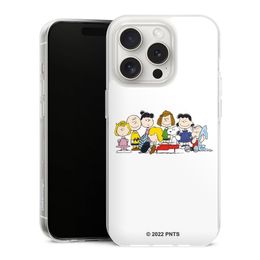 DeinDesign iPhone 15 Pro Handy Silikon H&uuml;lle Case transparent Handyh&uuml;lle Merchandise Kindheit Peanuts Silikon Case