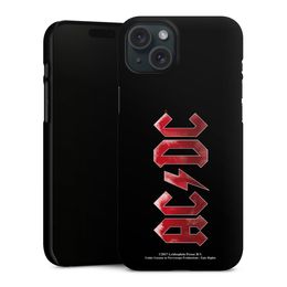 DeinDesign iPhone 15 Plus Handy Premium Case Smartphone Handyh&uuml;lle Schutzh&uuml;lle matt Acdc Merchandise Logo Premium Case