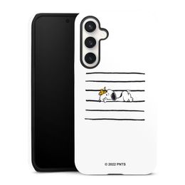DeinDesign Galaxy S23 FE Handy Panzer Handyh&uuml;lle robuste Outdoor H&uuml;lle Schutzh&uuml;lle gl&auml;nzend Snoopy Dog Peanuts Tough Case