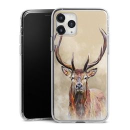 DeinDesign iPhone 11 Pro Max Handy Silikon H&uuml;lle Case transparent Handyh&uuml;lle Animal Look Deer Reindeer Silikon Case