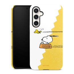DeinDesign Galaxy S23 FE Handy Panzer Handyh&uuml;lle robuste Outdoor H&uuml;lle Schutzh&uuml;lle gl&auml;nzend Snoopy Peanuts Children Tough Case