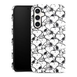 DeinDesign Galaxy S23 FE Handy Panzer Handyh&uuml;lle robuste Outdoor H&uuml;lle Schutzh&uuml;lle gl&auml;nzend Peanuts Snoopy Muster Tough Case