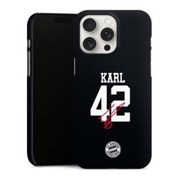 DeinDesign iPhone 15 Pro Max Handy Premium Case Smartphone Handyh&uuml;lle Schutzh&uuml;lle matt Merchandise Fc Bayern M&uuml;nchen Lennart Karl Premium Case