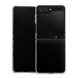 DeinDesign Galaxy Z Flip 5 Handy Hard Case Schutzh&uuml;lle transparent Smartphone Handy H&uuml;lle Sayings Happiness Statement Hard Case
