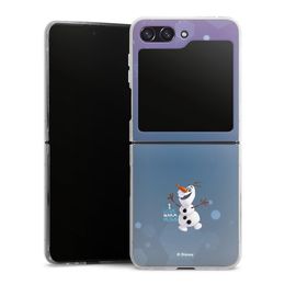 DeinDesign Galaxy Z Flip 5 Handy Hard Case Schutzh&uuml;lle transparent Smartphone Handy H&uuml;lle Frozen Olaf Official Licensed Product Frozen Hard Case