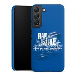 DeinDesign Galaxy S22 Handy Premium Case Smartphone Handyh&uuml;lle Schutzh&uuml;lle matt Official Licensed Product Ascent Fc Schalke 04 Premium Case