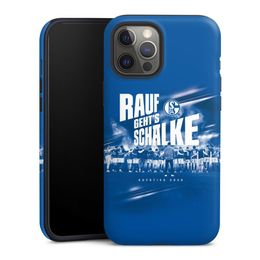 DeinDesign iPhone 12 Pro Handy Panzer Handyh&uuml;lle robuste Outdoor H&uuml;lle Schutzh&uuml;lle matt Official Licensed Product Ascent Fc Schalke 04 Tough Case