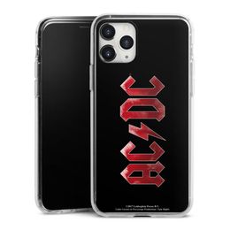 DeinDesign iPhone 11 Pro Max Handy Silikon H&uuml;lle Case transparent Handyh&uuml;lle Acdc Merchandise Logo Silikon Case