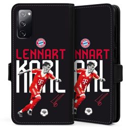 DeinDesign Galaxy S20 Handy Klapph&uuml;lle Handyh&uuml;lle aus Kunst Leder schwarz Flip Case Official Licensed Product Fcb Lennart Karl Sideflip mit Lasche