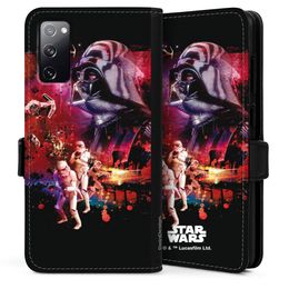 DeinDesign Galaxy S20 Handy Klapph&uuml;lle Handyh&uuml;lle aus Kunst Leder schwarz Flip Case Star Wars Darth Vader Merchandise Sideflip mit Lasche
