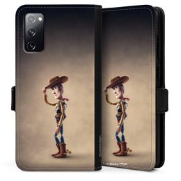 DeinDesign Galaxy S20 Handy Klapph&uuml;lle Handyh&uuml;lle aus Kunst Leder schwarz Flip Case Disney Pixar Toy Story Woody Sideflip mit Lasche