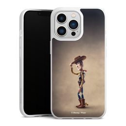 DeinDesign iPhone 13 Pro Handy Silikon H&uuml;lle Case wei&szlig; Handyh&uuml;lle Disney Pixar Toy Story Woody Silikon Case