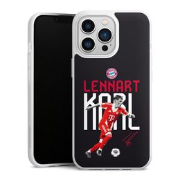 DeinDesign iPhone 13 Pro Handy Silikon H&uuml;lle Case wei&szlig; Handyh&uuml;lle Official Licensed Product Fcb Lennart Karl Silikon Case