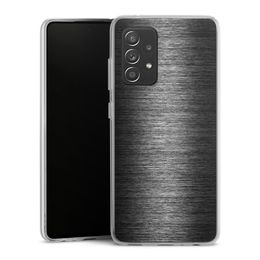 DeinDesign Galaxy A52s 5G Handy Silikon H&uuml;lle Case transparent Handyh&uuml;lle Metal Anthracite Metallic Look Silikon Case